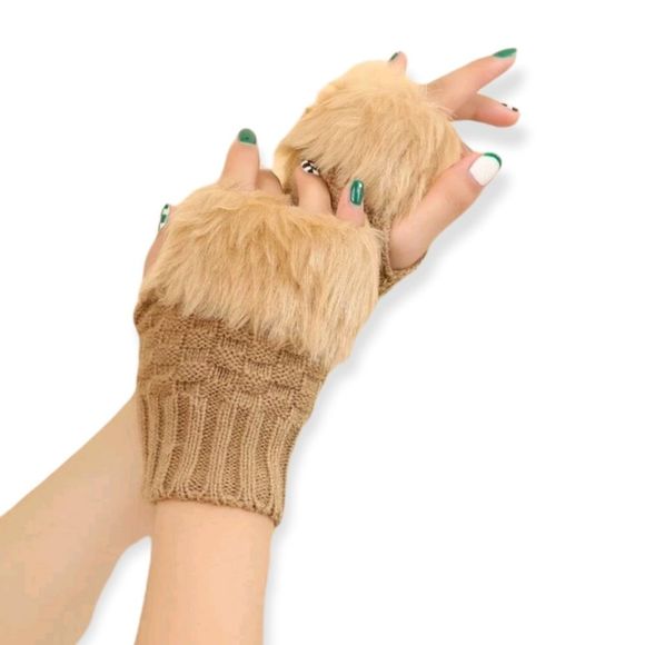 Accessories | Last 1 Pair Camel Fingerless Gloves | Poshmark